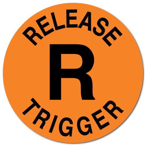 RELEASE TRIGGER Warning Sticker, cut label decal for shotgun safety ...